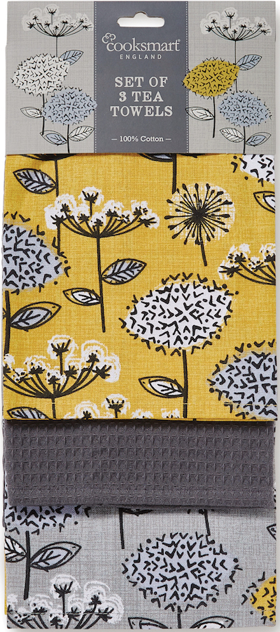 Wholesale Retro Meadow Tea Towel | Cooksmart Kitchenware | Kitchen ...