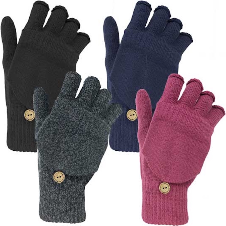 Wholesale GLM92 Magic Fingerless Combo Mitten Gloves | 5060151700889 ...